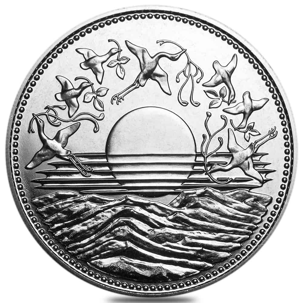 1986 Japan 60th Ann. of Emperor Hirohito Silver Coin BU