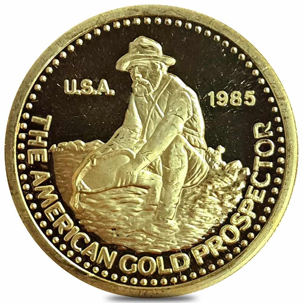 1/2 oz Engelhard Prospector Gold Round .999+ Fine
