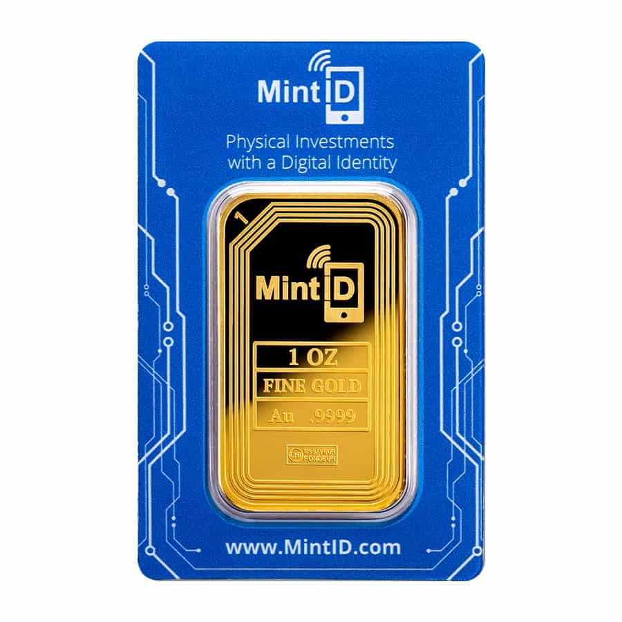 1 oz MintID Gold Bar NFC Scan Authentication | Bullion Exchanges