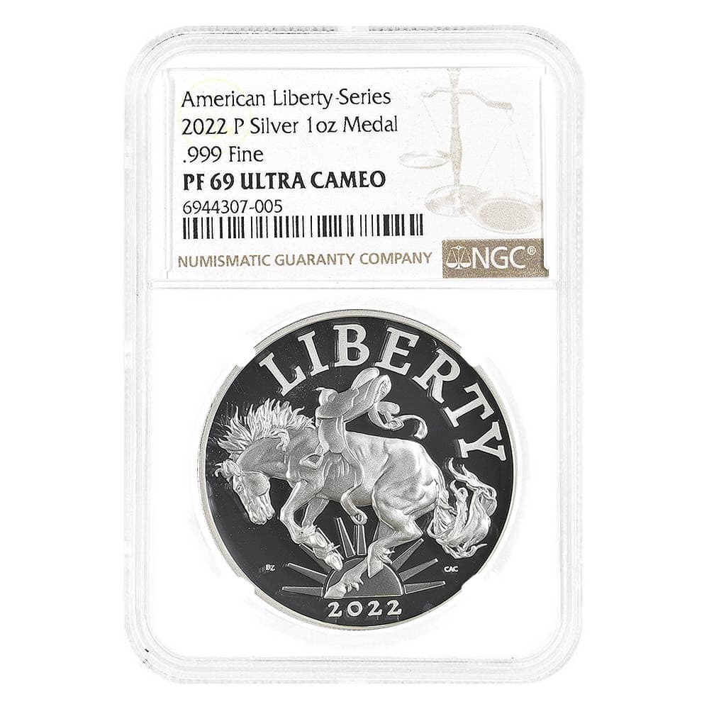 2022-P 1 oz American Liberty Proof Silver Medal NGC PF 69 UCAM