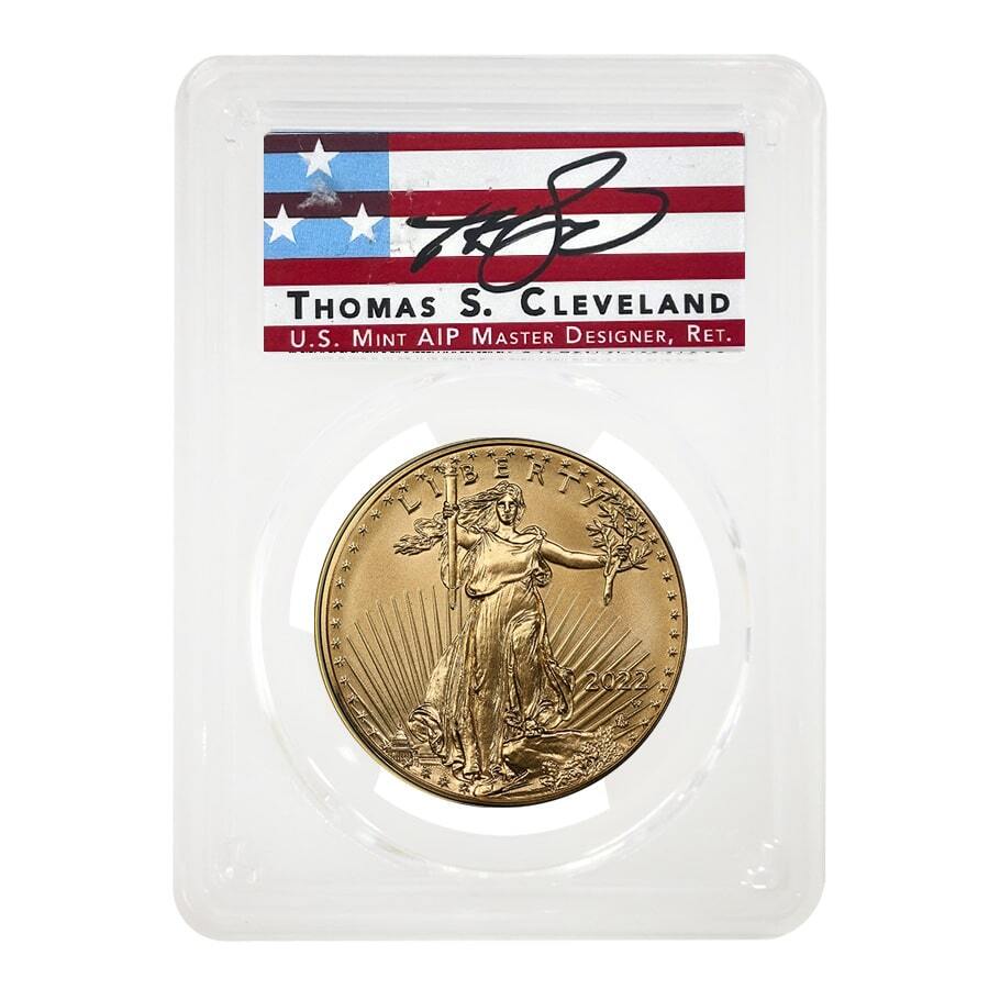 2022-W 1 oz $50 Burnished Gold American Eagle PCGS SP 70