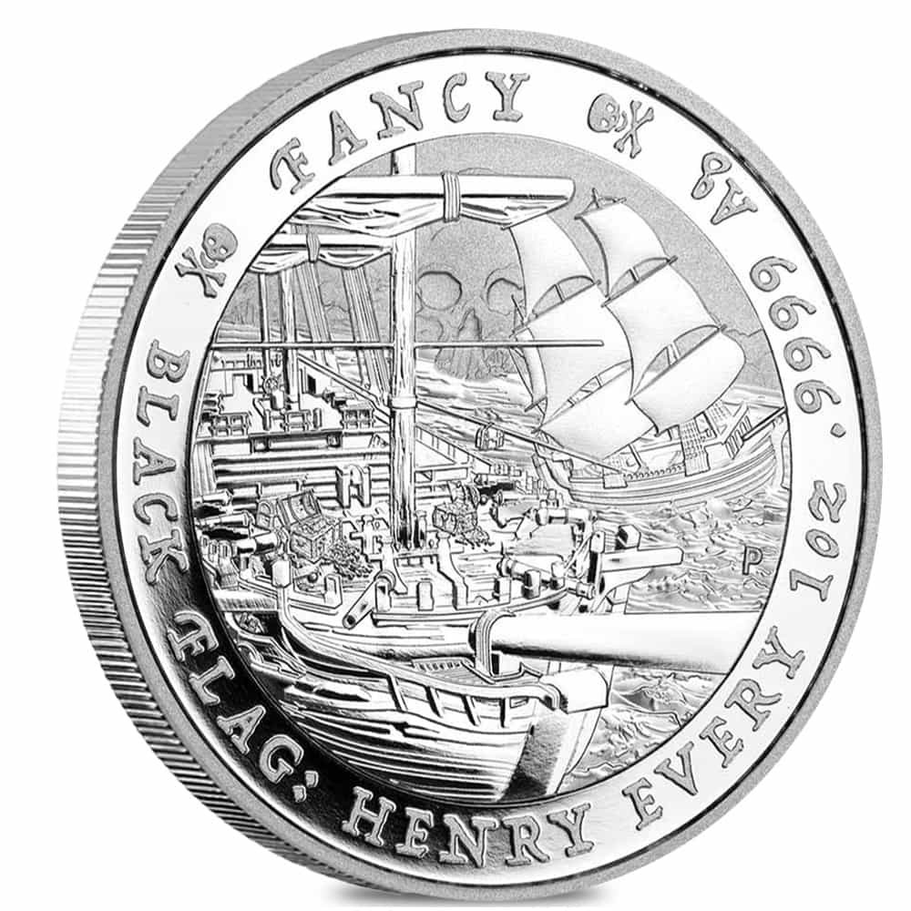2023 Tuvalu 1 oz Henry Every Black Flag The Fancy Silver Coin BU