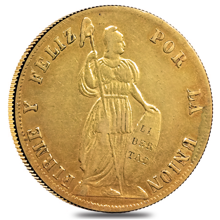 4 Escudos Peru Gold Coin Cleaned AGW .3798 oz