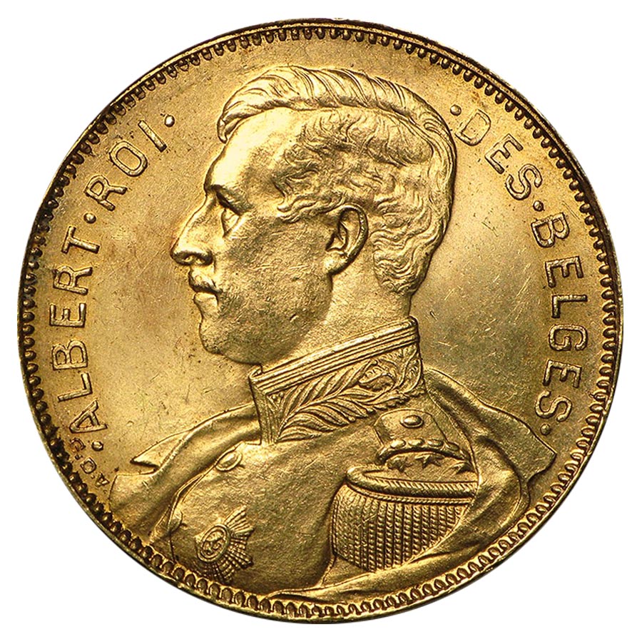 1914 Belgium Gold 20 Francs Albert I | Bullion Exchanges