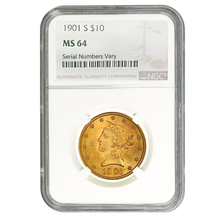 1901 S $10 Gold Liberty Head Eagle NGC MS 64 | Bullion Exchanges