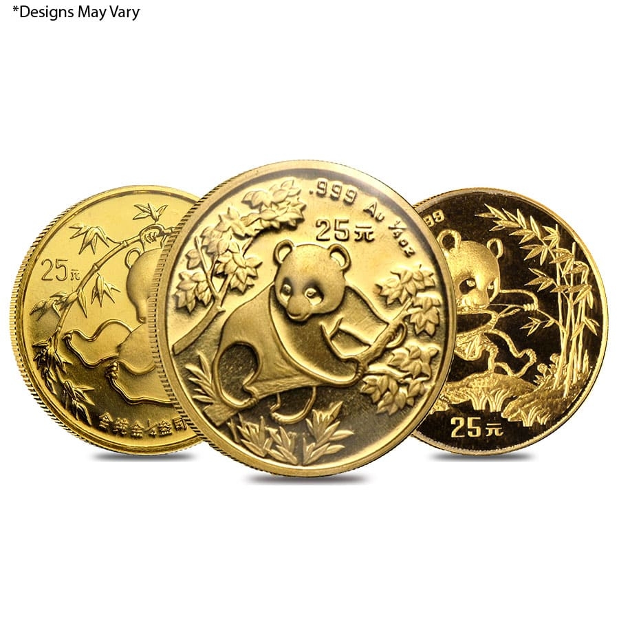Chinese 1/4 oz Gold Panda Proof/Unc Sealed (Random Year)