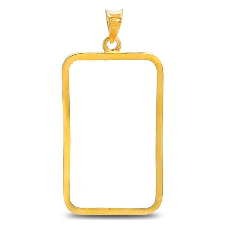 Sterling Silver Bezel Pendant 5 g Gold Bar | Bullion Exchanges