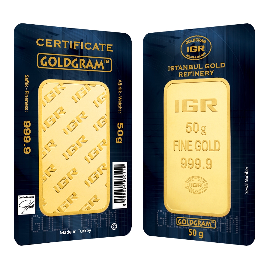 50 gram Istanbul Gold Refinery (IGR) Bar (In Assay)