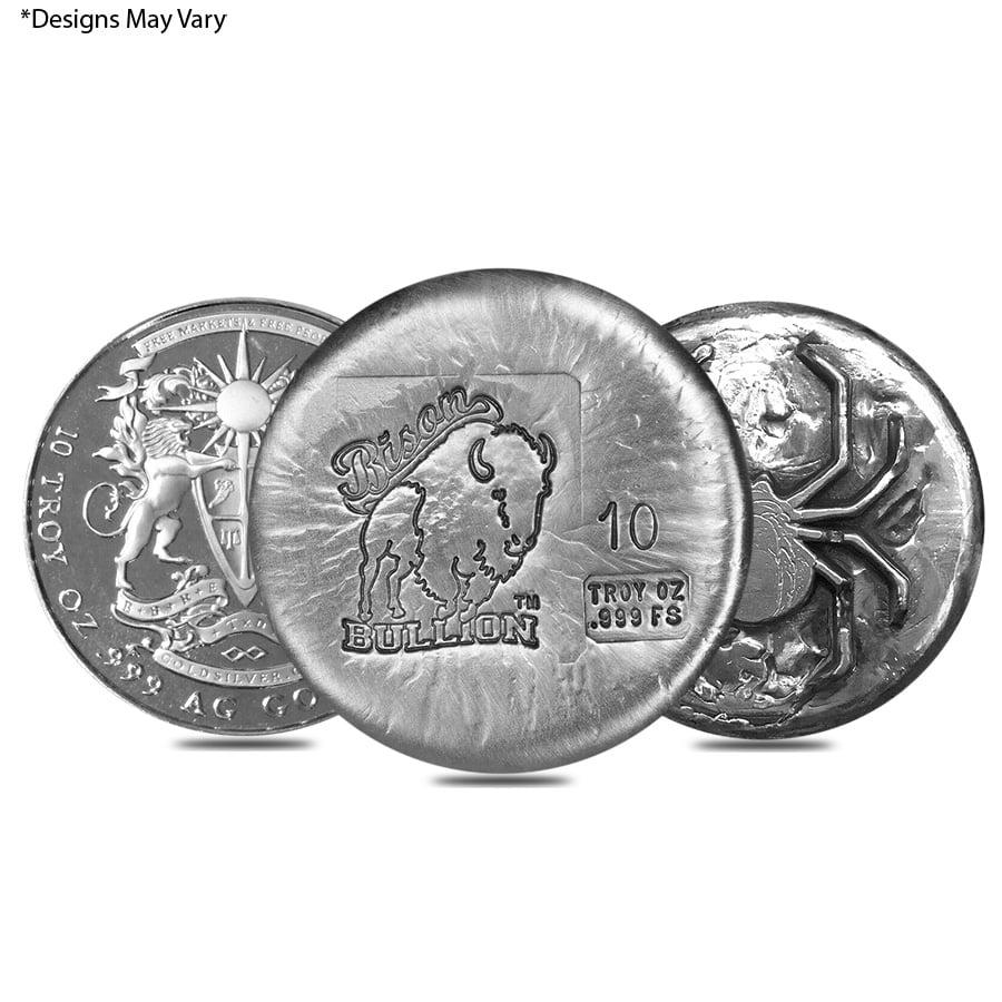 10 oz Silver Generic Round .999 Fine | Bullion Exchanges
