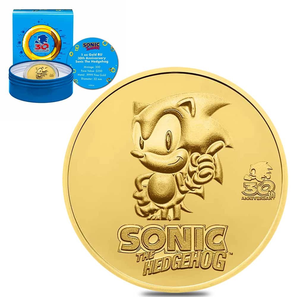 2021 Niue 1 oz Sega Sonic the Hedgehog 30th Ann. Gold Coin BU