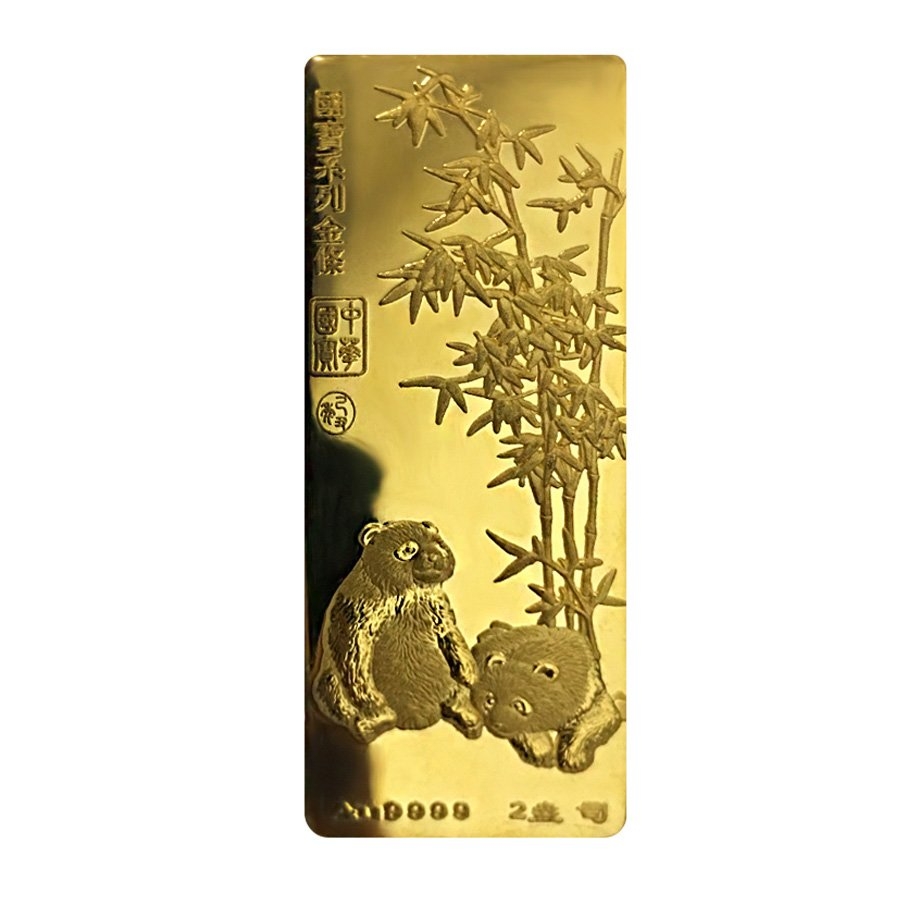 2 oz Chinese Gold Bar Panda Design | Bullion Exchanges
