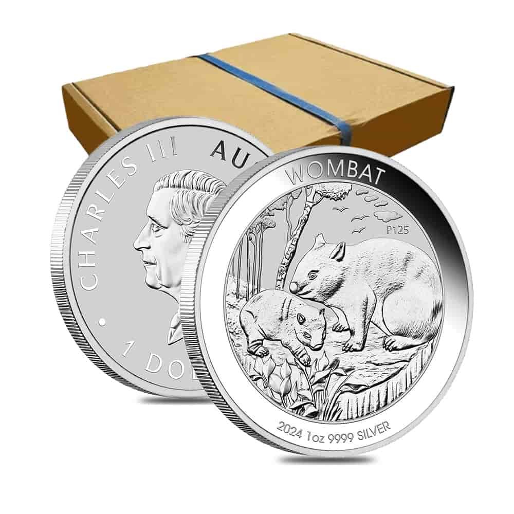 Lot of 100 - 2024 1 oz Silver Australian Wombat Perth Mint