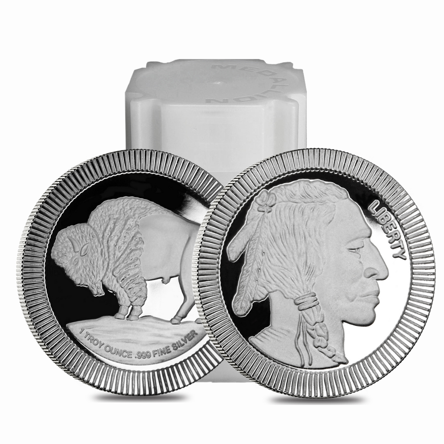 Roll of 20 - 1 oz Buffalo Stackable Silver Round .999 Silver