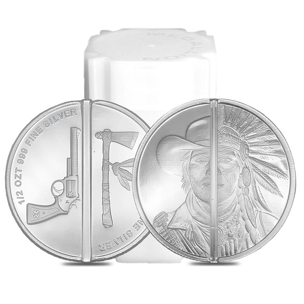 Tube of 20 - 1 oz Western Warrior Divisible Silver Round