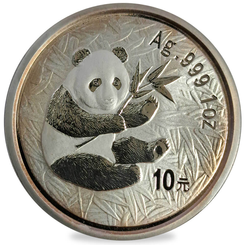 2000 1 oz Chinese Silver Panda 10 Yuan (Scruffy)