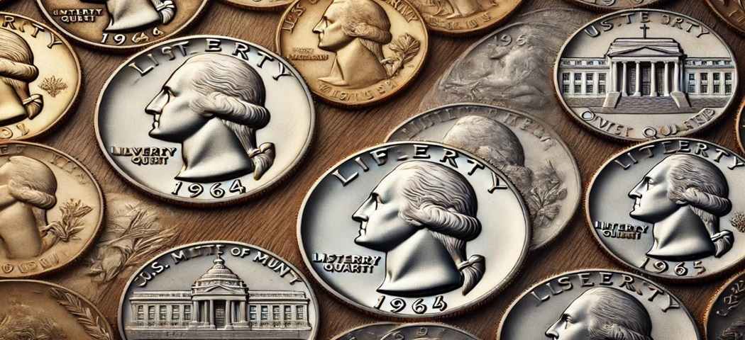 1964 vs. 1965 Washington Quarter: Silver vs. Clad Value